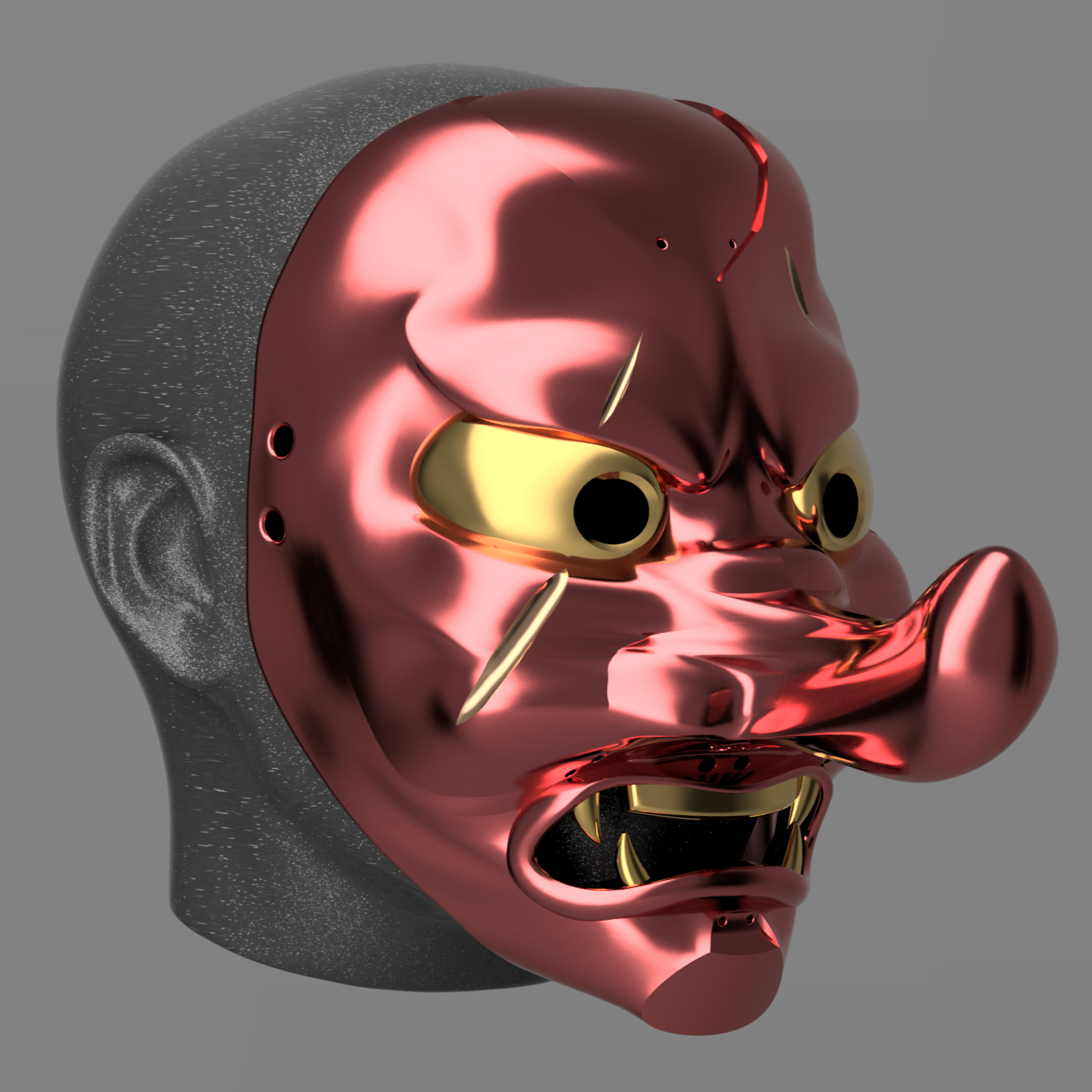 Tengu Mask Traditional Wooden Tengu Mask, 1920s For Sale At Pamono